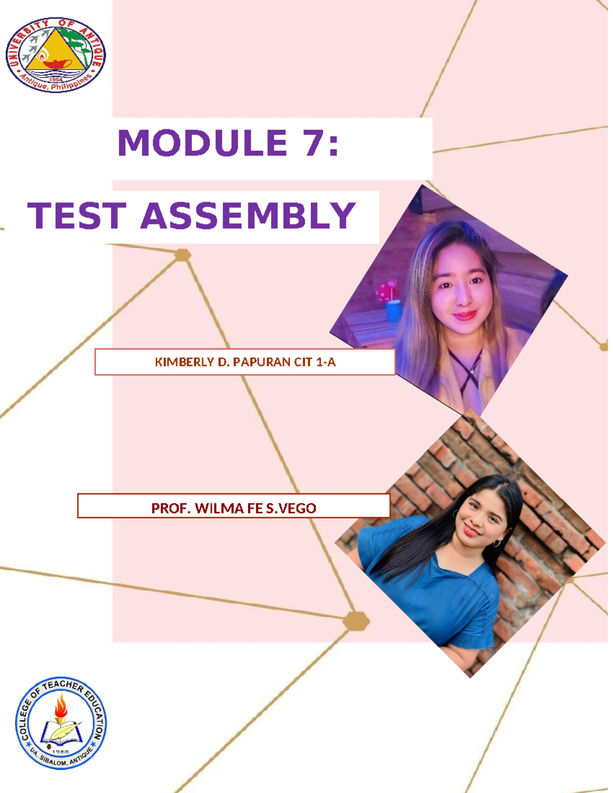 Module 7 Lesson 1 1 - Practice Materials - MODULE 7: LESSON 1 TEST ...
