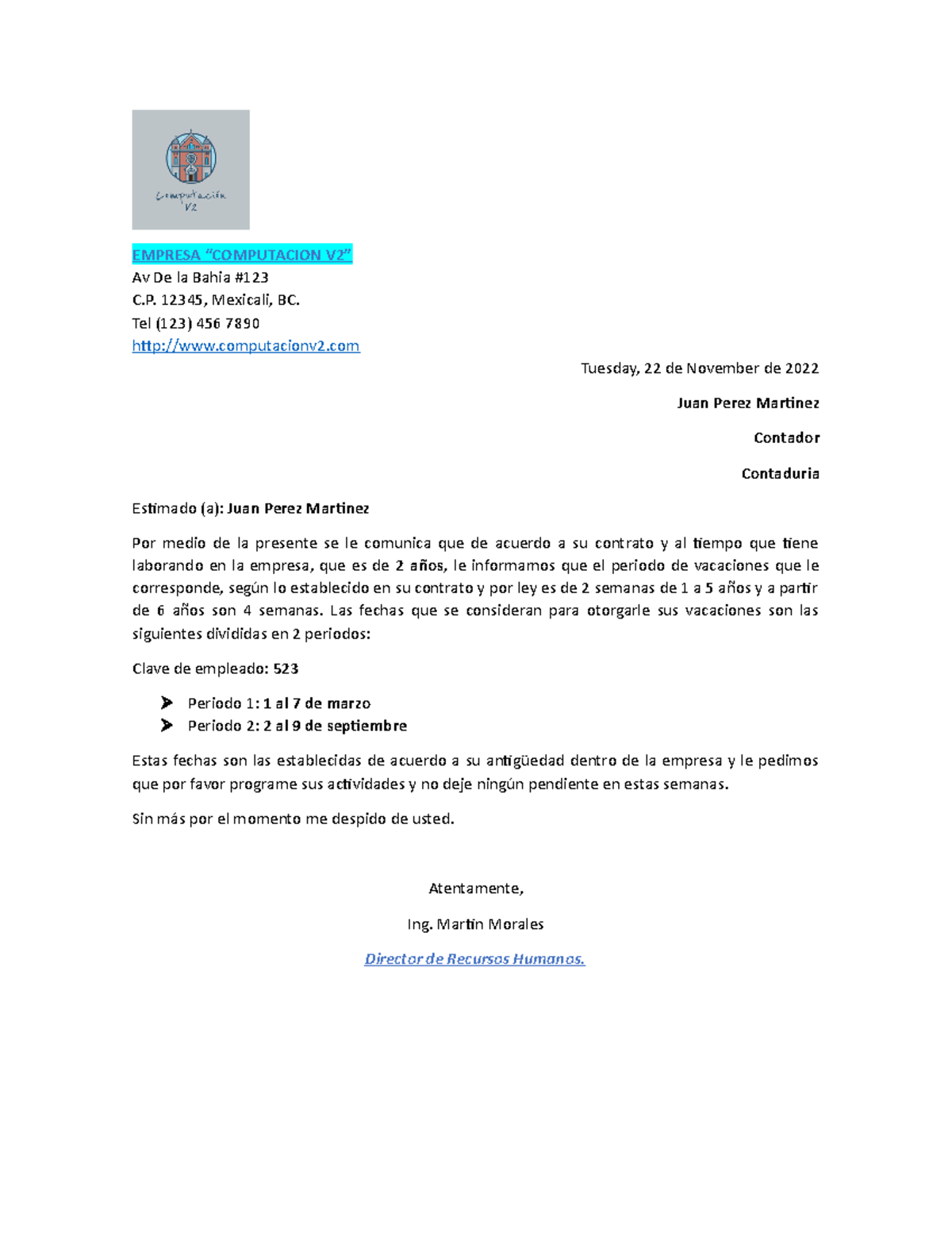 Cartas Personalizadas - Loza Ozuna, Frida - Av De la Bahia # C. 12345 ...