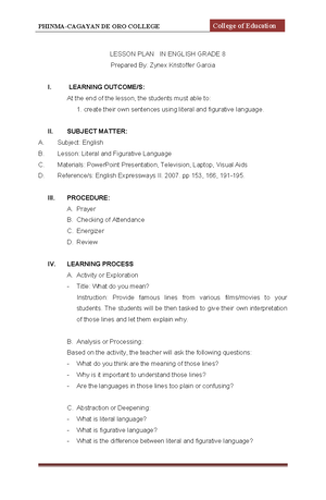 Orals-rubric-3 - RUBRIC NI - PHINMA COC – COLLEGE OF EDUCATION BSED ...