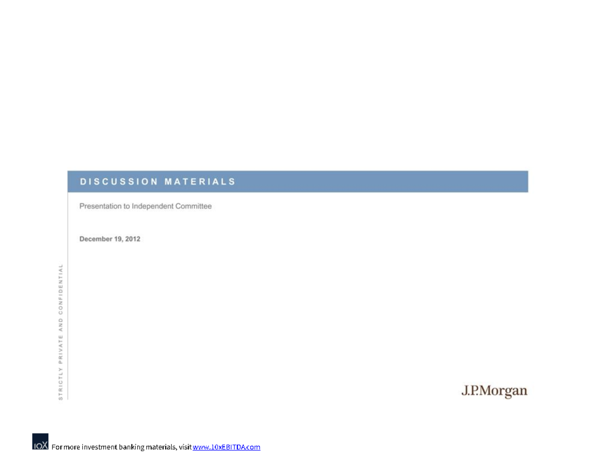 JPMorgan Presentation to Focus Media 19 Dec 2012 - ECO 362 - Studocu