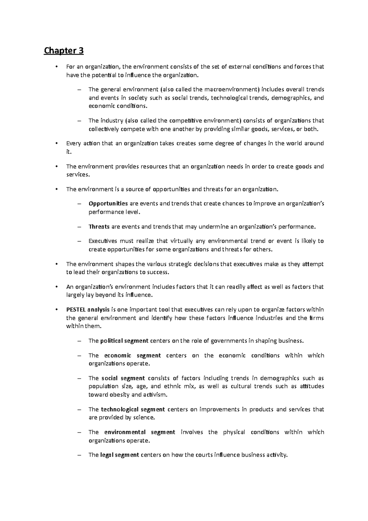 Study guide 444 - Chap 3 and 4 - Chapter 3 For an organization, the ...