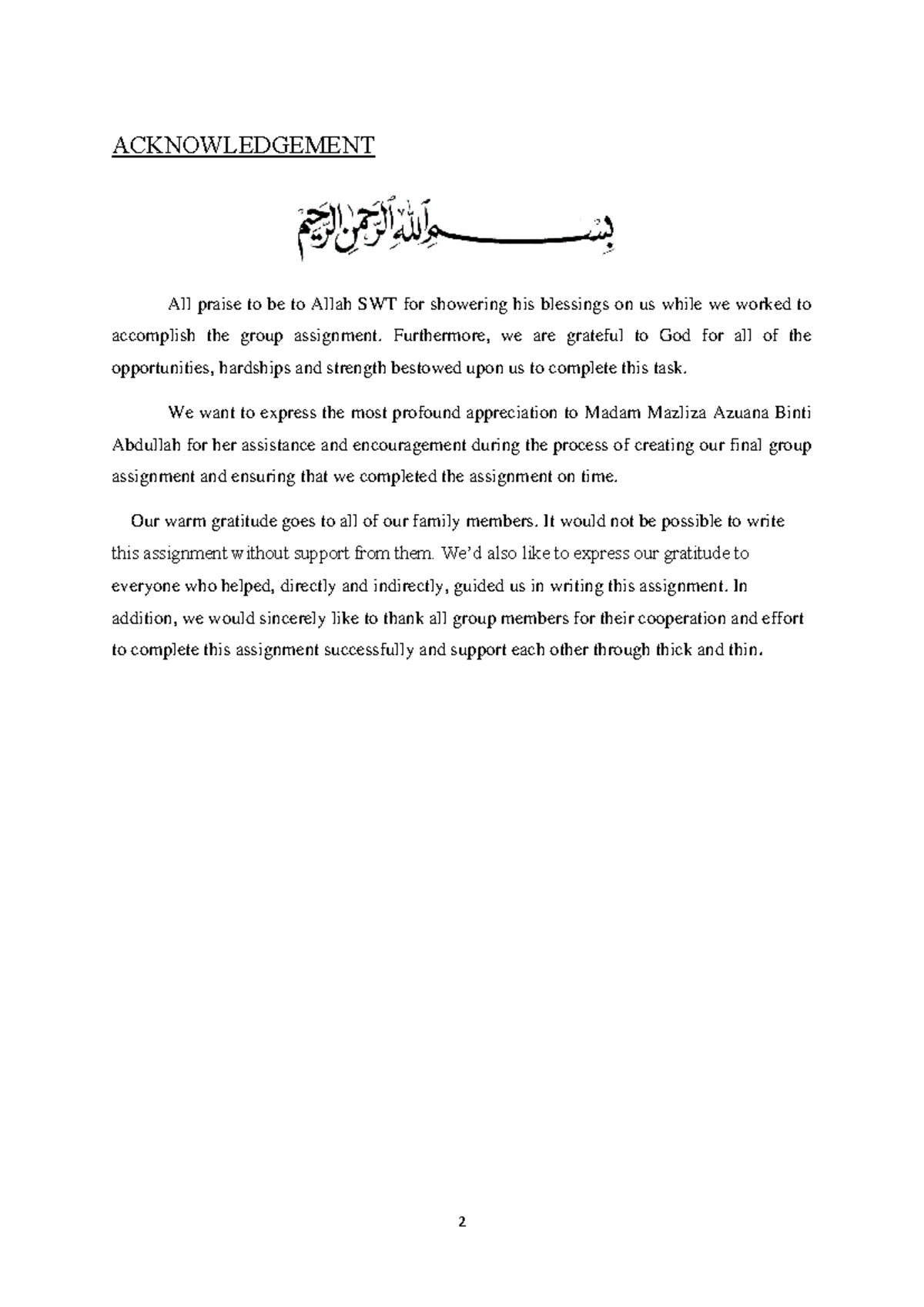 Accounting and reporting - ACKNOWLEDGEMENT All praise to be to Allah ...