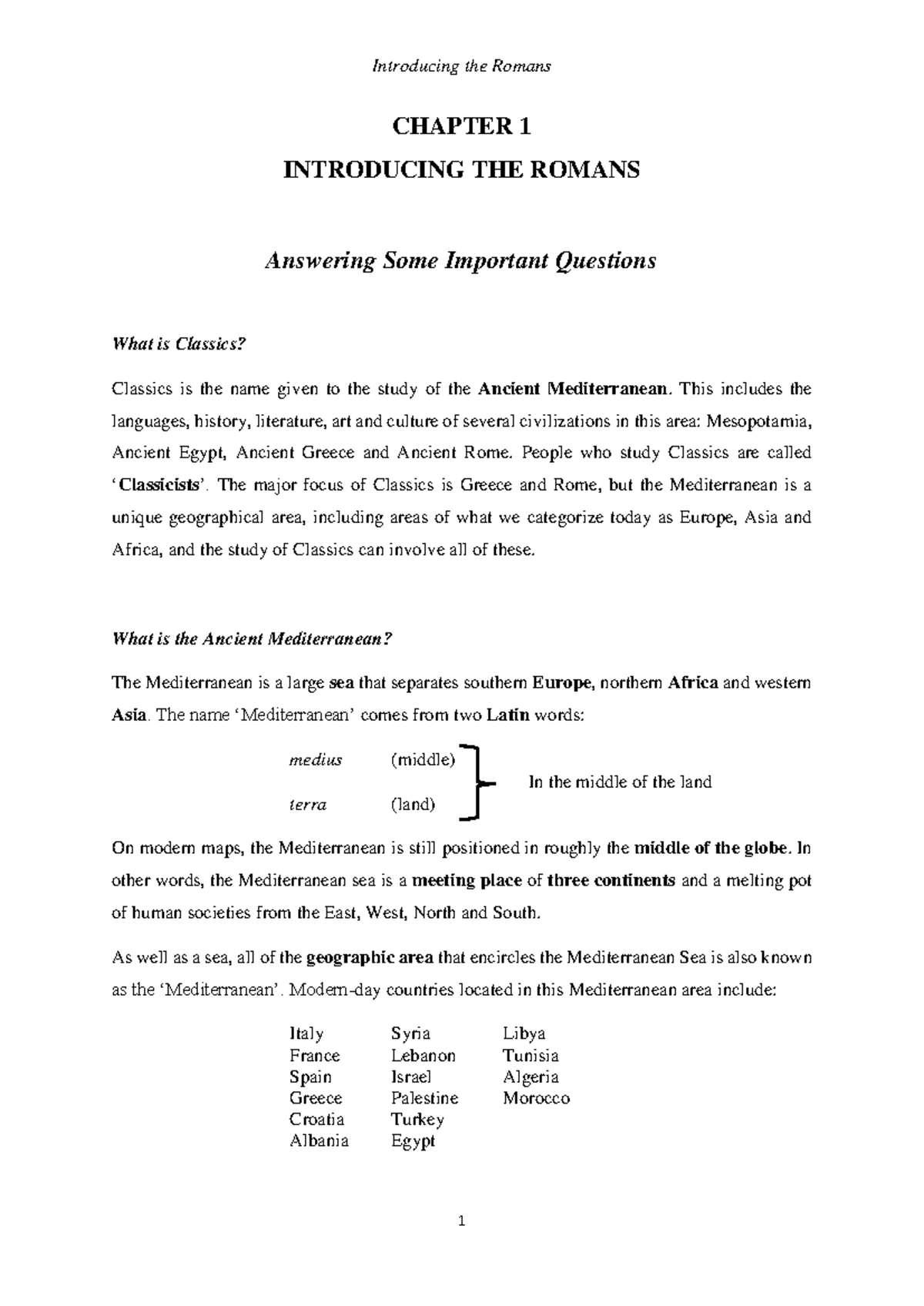 CCCV102 Booklet Chapter 1 - In the middle of the land CHAPTER 1 ...
