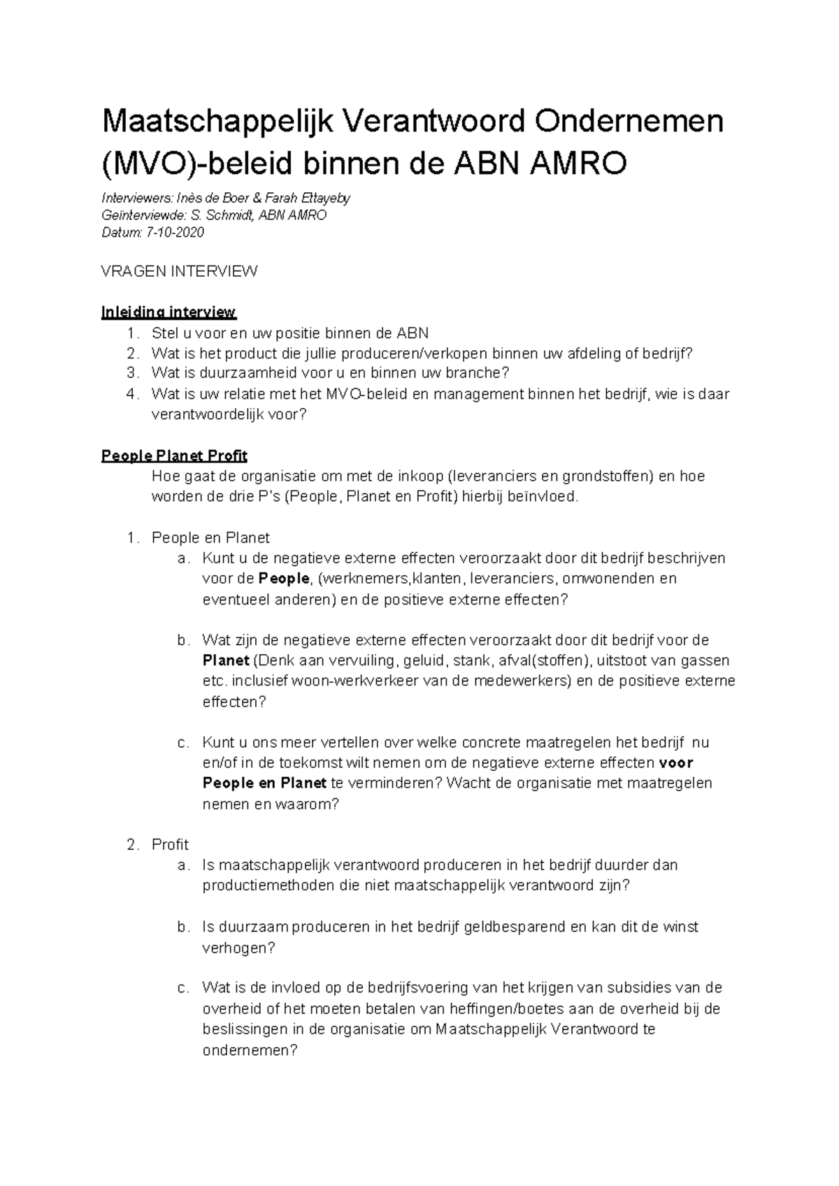 Aantekeningen MVO - MVO - Maatschappelijk Verantwoord Ondernemen (MVO ...