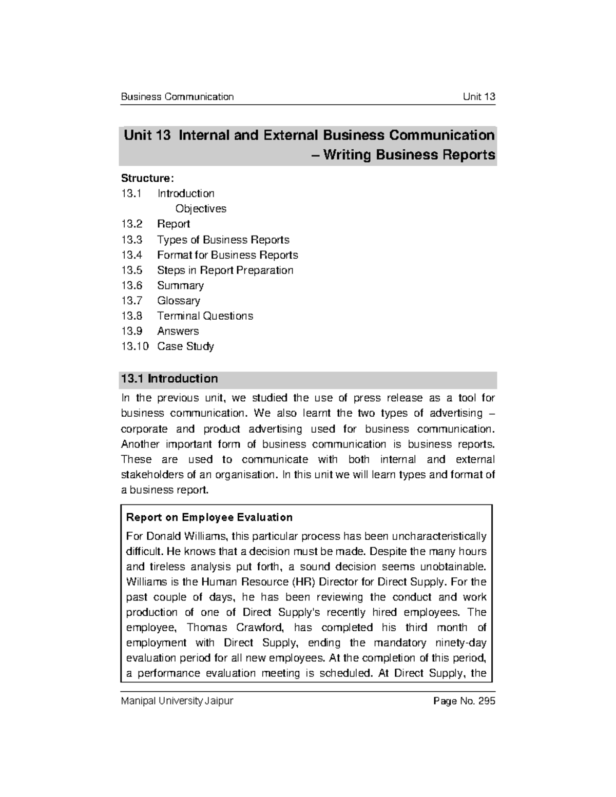 Unit 13 - Internal and External Business Communication - Writing ...