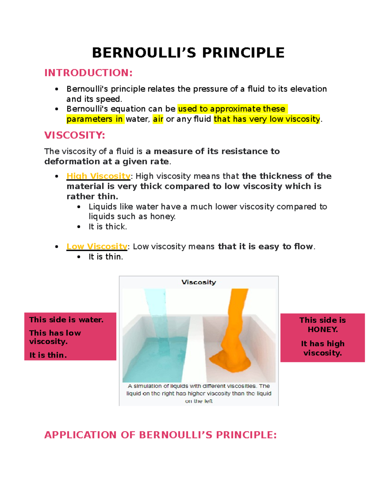Bernoulli's principle - Bernoulli's equation can be used to approximate ...