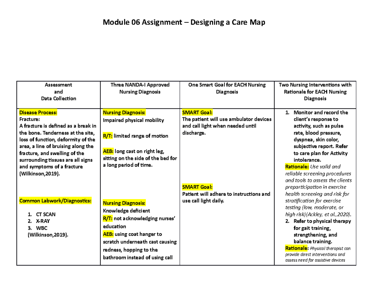 MOD 6 MDC1 - NURISNG DOCUMENTS - Module 06 Assignment – Designing a ...