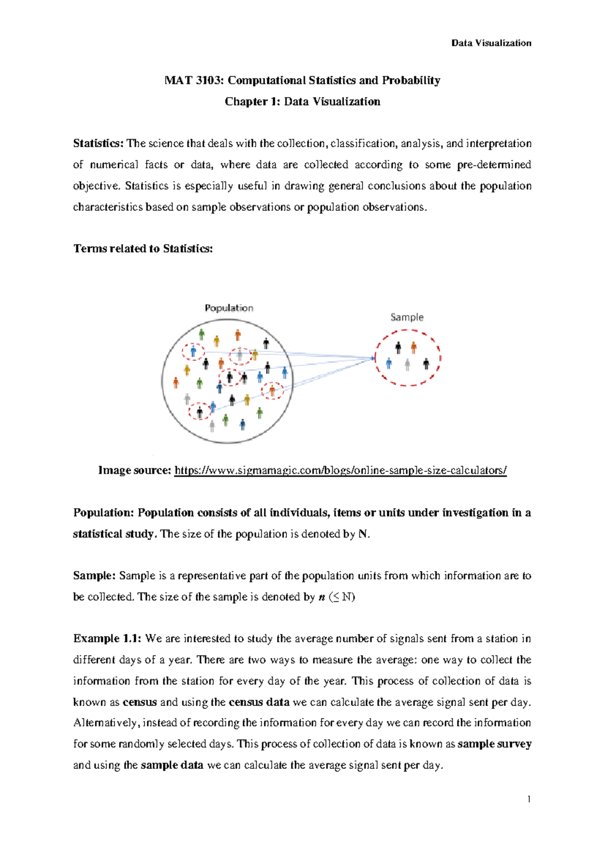 1. Data Visualization updated - MAT 3103: Computational Statistics and ...