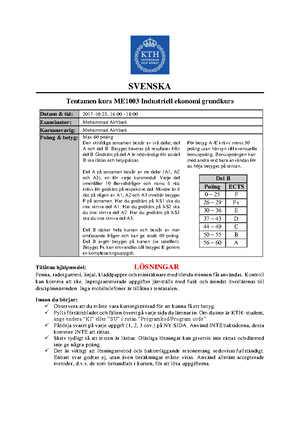Tenta 18 Mars 2017, frågor och svar - Warning: TT: undefined function: 32 SVENSKA Tentamen kurs ...