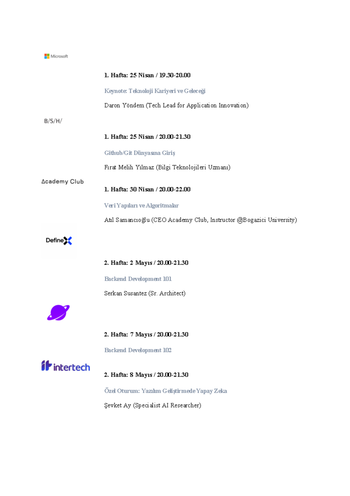Coderspace Yazlm ve Teknoloji Okulu - Hafta: 25 Nisan / 19-20. Keynote ...