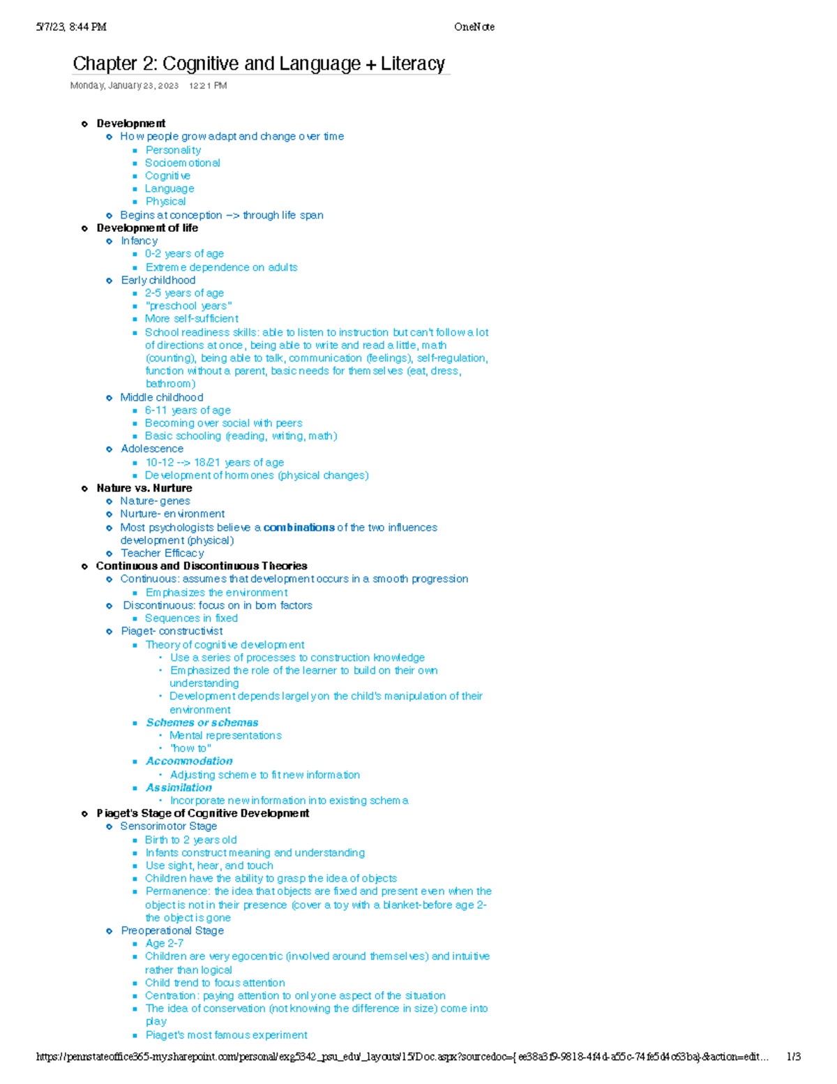 Chapter 2 - Professor Pearson - 5/7/23, 8:44 PM OneNote - Studocu
