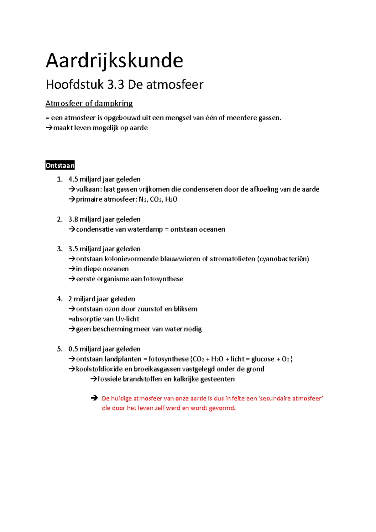 atmosfeer en warmtebalans - Aardrijkskunde Hoofdstuk 3 De atmosfeer ...