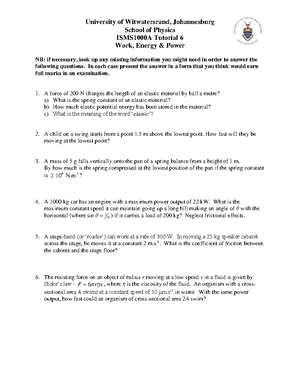 PHYE1A1 Test 2 - this is the past test of physics - DEPARTMENT OF ...