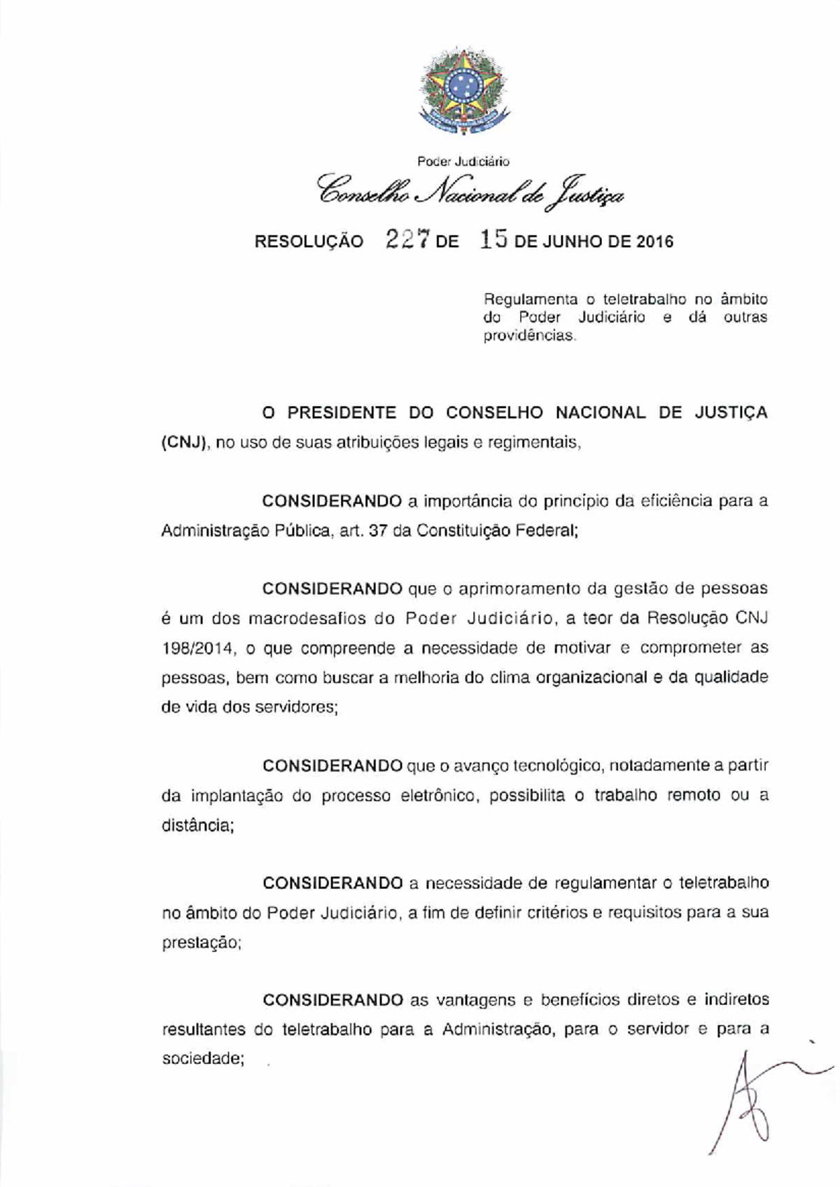 Resolucao 227 15062016 17062016 161058 - Poder Judiciário Conselho ...