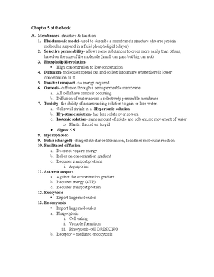 Chapter 3 of the book - notes from the Ch3 lecture. Campell biology 9th ...