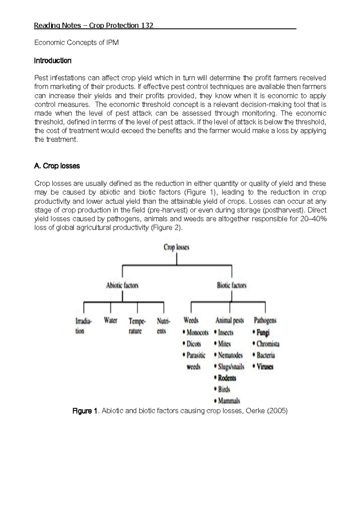 Reading Notes 102 Economic Concepts of IPM 1 - Reading Notes – Crop ...