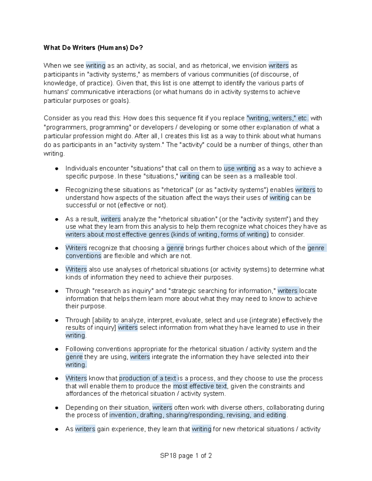 What Do Writers Do - Article - What Do Writers (Humans) Do? When we see ...