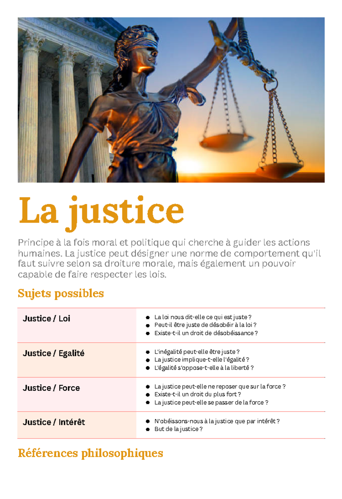 Cours sur la justice - La justice Principe à la fois moral et politique ...