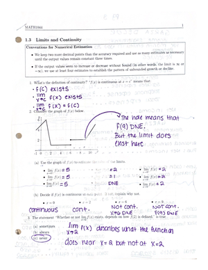 1.1 Functions and 1.2 Function behavior and end behavior limits - MATH1044 - Studocu