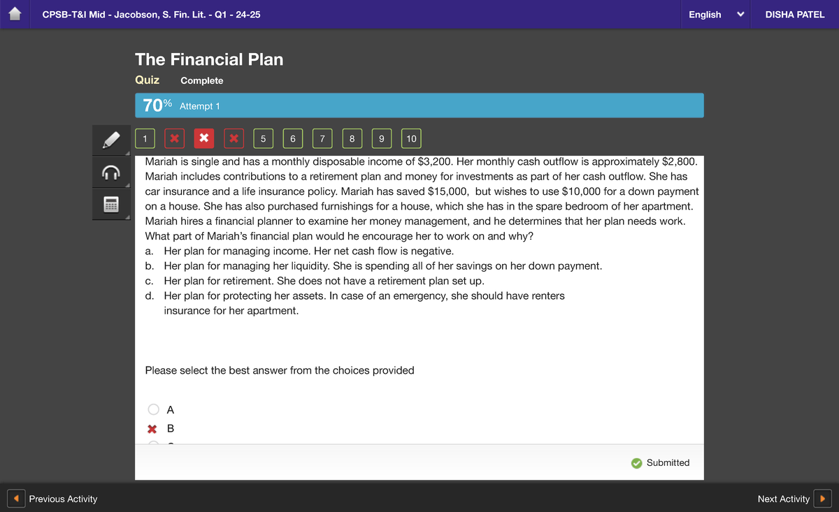 CPSB-T&I Mid - Jacobson, S. Fin. Lit. - Q1 - 24-25 - Imagine Edgenuity ...