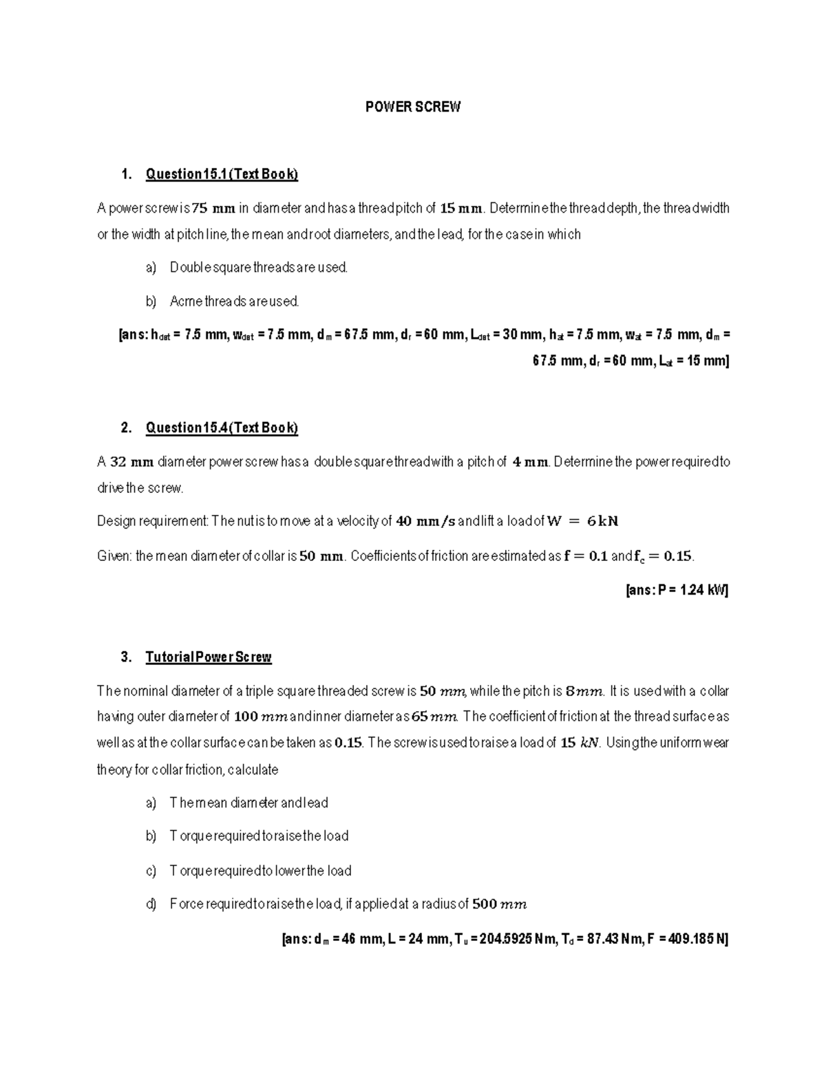Tuto power screw - ini mini miny mine - POWER SCREW Question 15 (Text ...