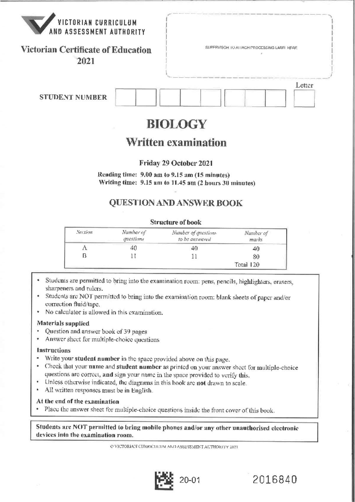 Bio Sect A - fsdfd - Studocu