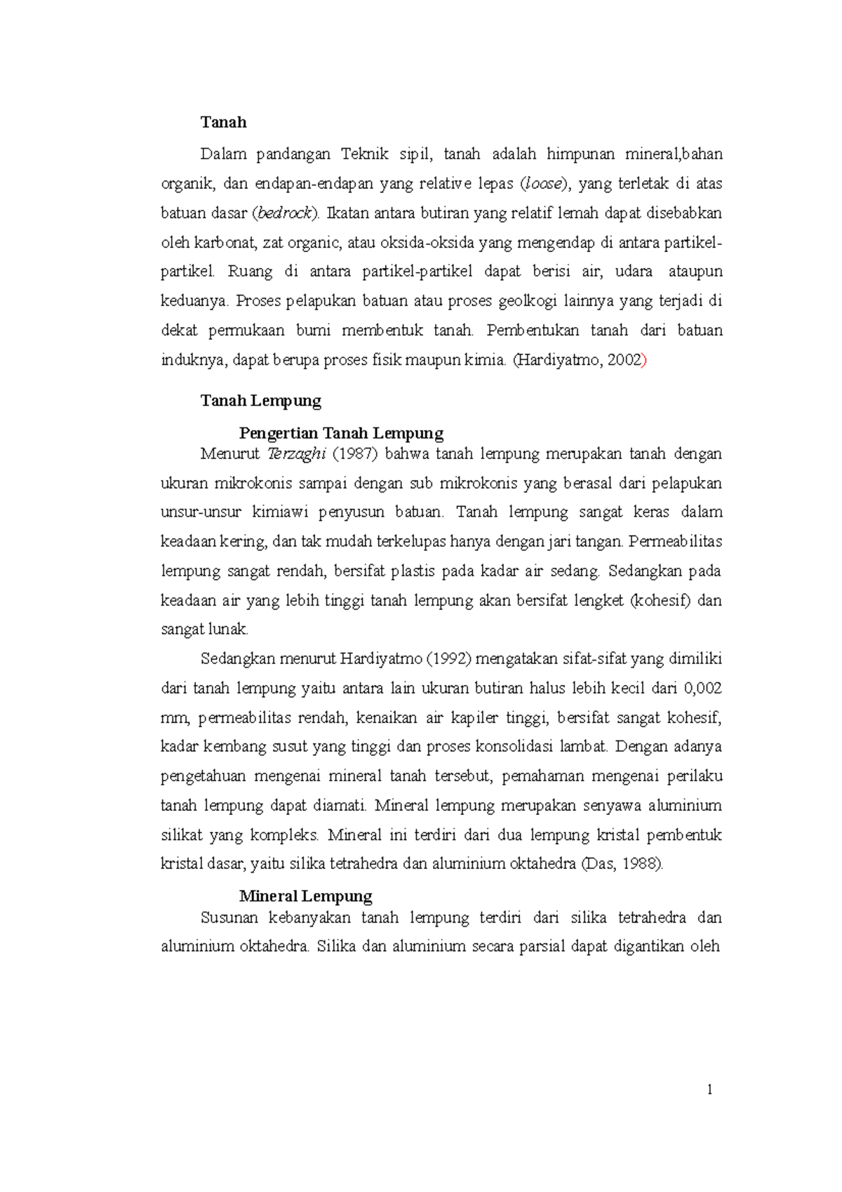 Stabilisasi Tanah Lempung Dengan Limbah Pecahan BATA Ringan - 1 Tanah ...