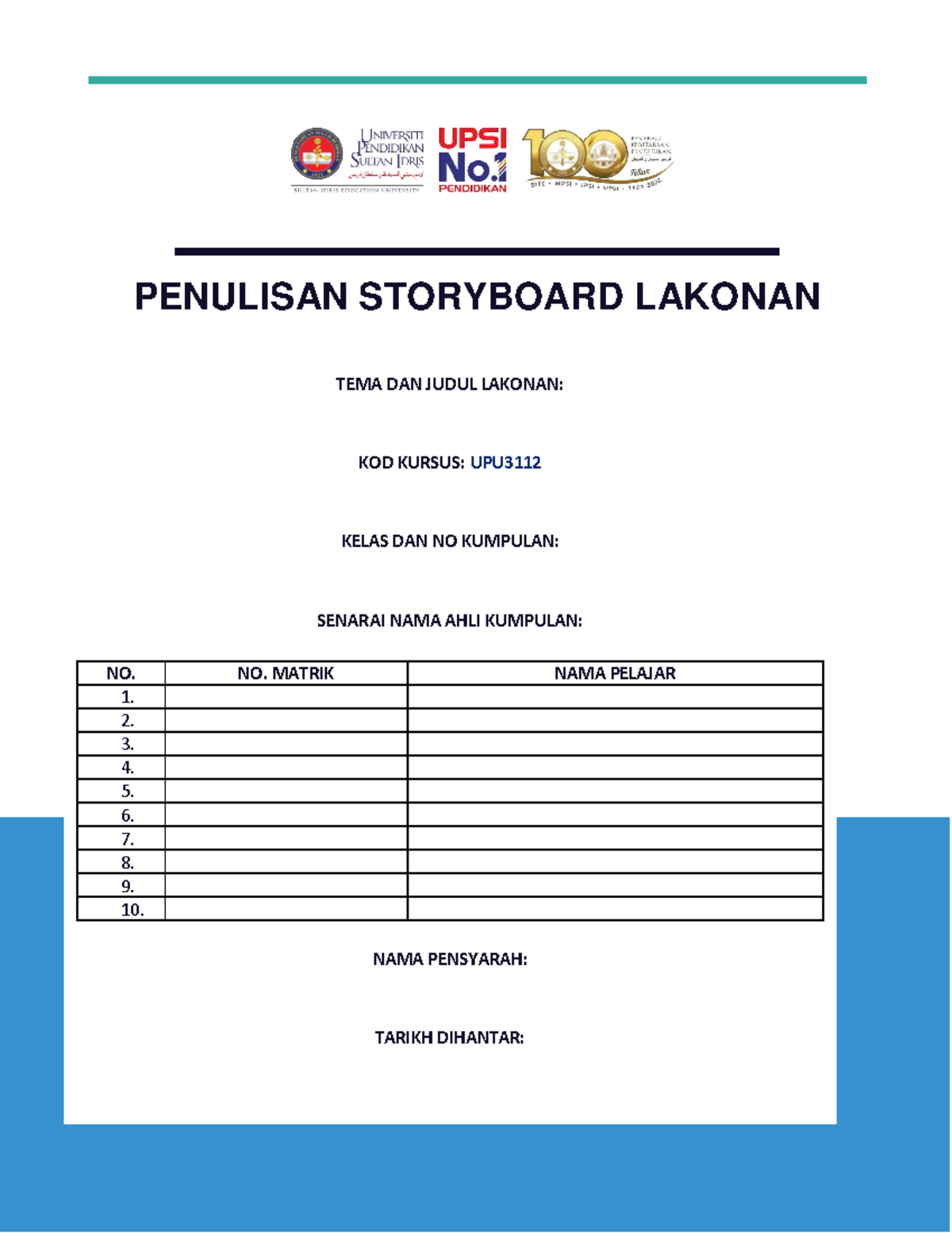 Skrip lakonan romantissisme - TEMA DAN JUDUL LAKONAN: KOD KURSUS: UPU ...