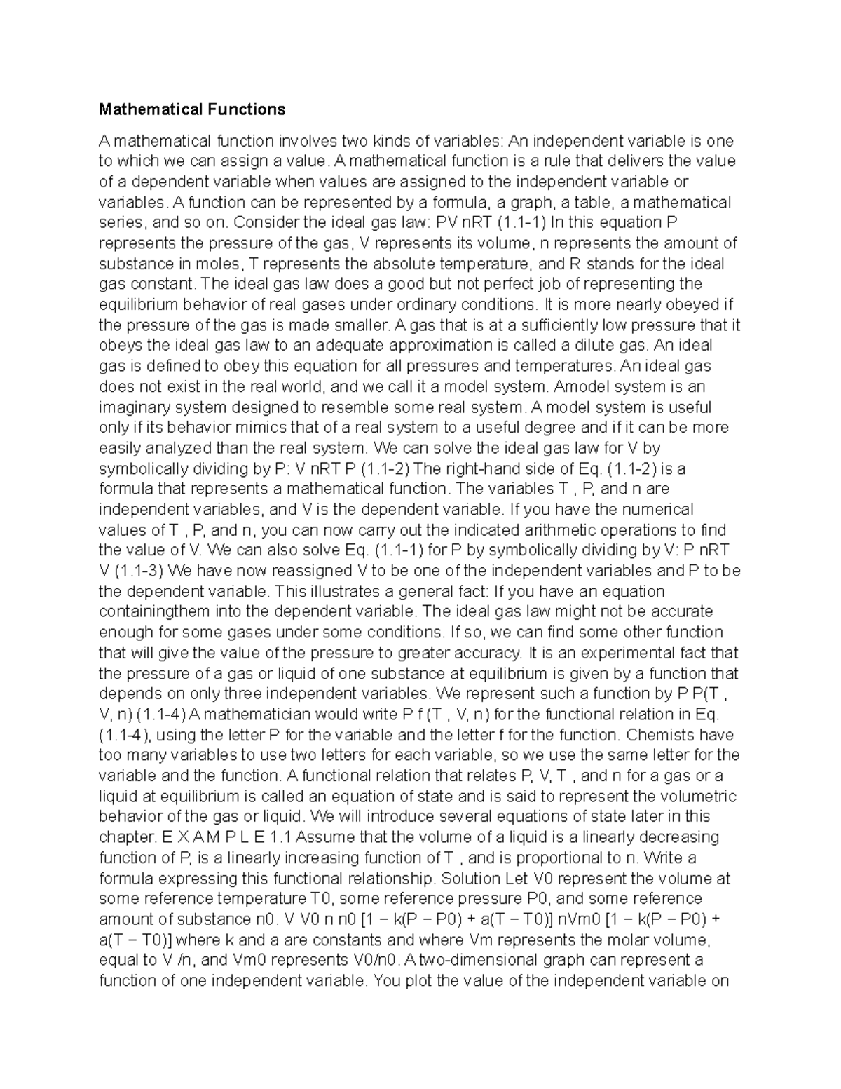 Mathematical Functions A Mathematical Function Is A Rule That