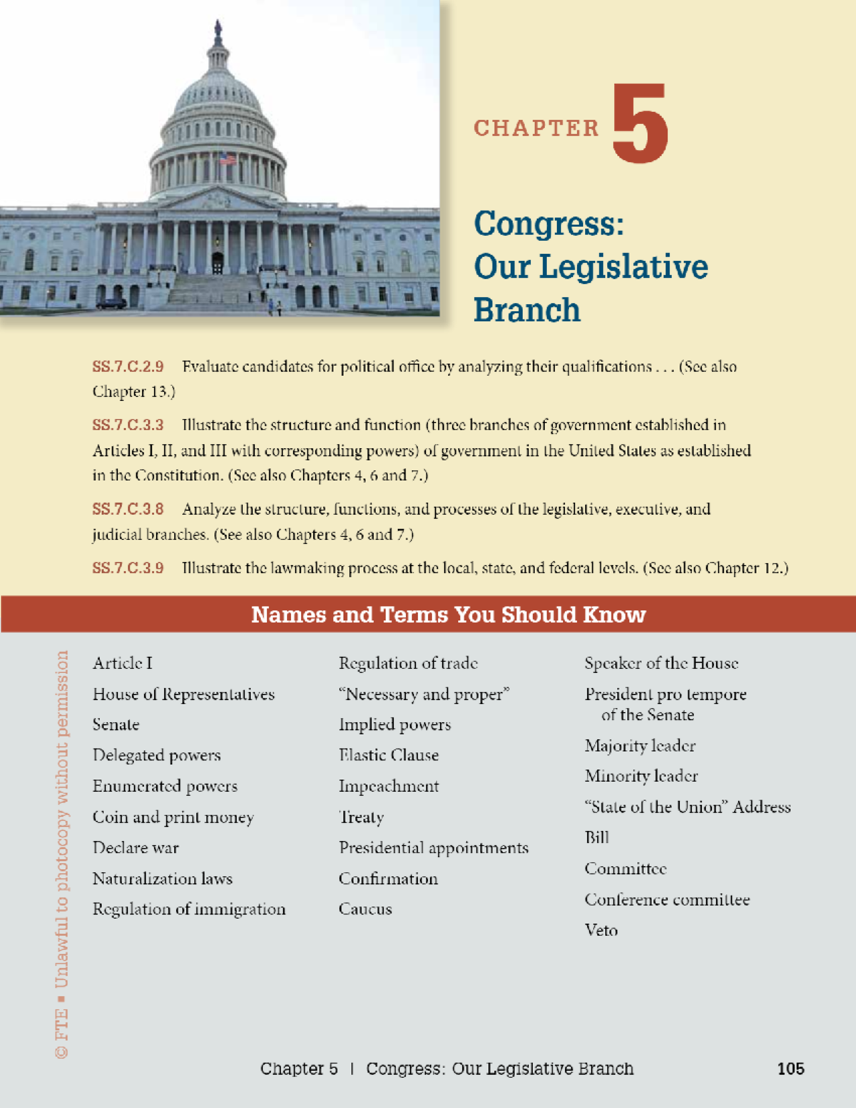 Civics Chapter 5 Our Legislative Branch - Studocu