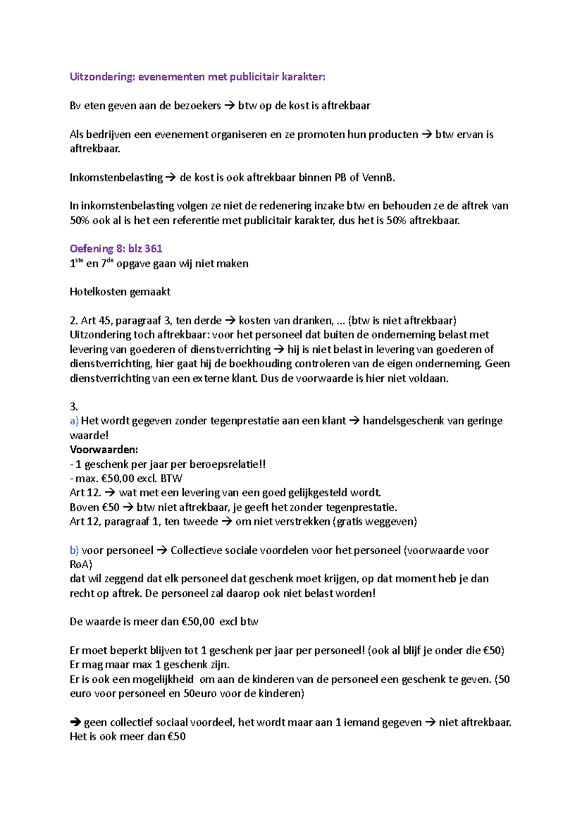 Les 2 BTW - /// - Uitzondering: evenementen met publicitair karakter ...