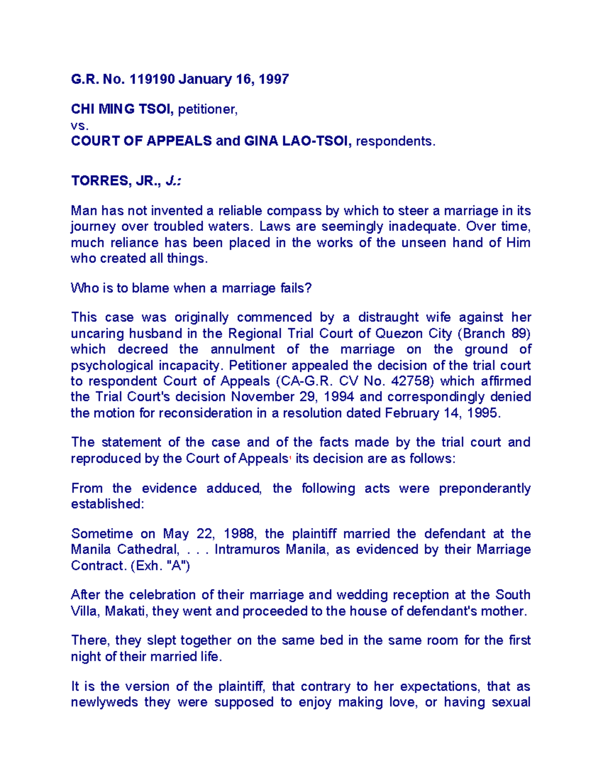 Case - Chi Ming Tsoi - Case Law - G. No. 119190 January 16, 1997 CHI ...