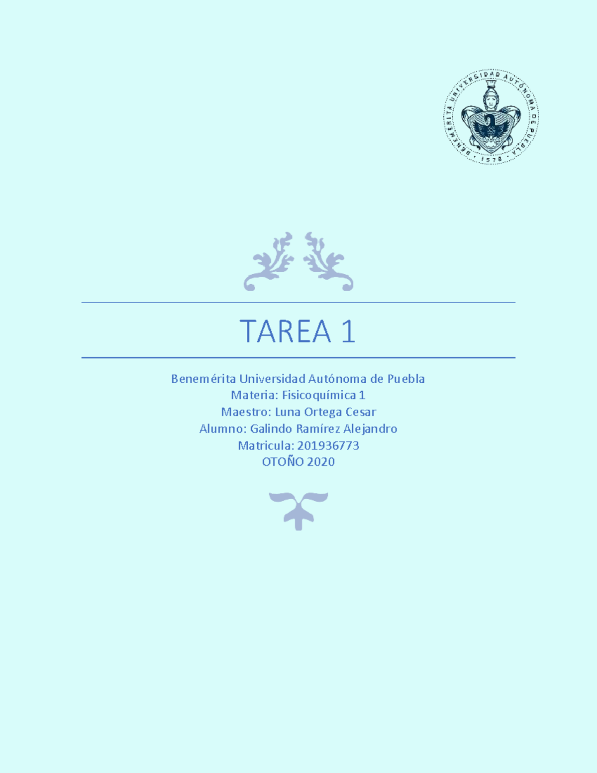 Tarea 1 - FISICOQUIMICA, mapa mental y datos - Warning: TT: undefined function: 32 TAREA 1 - Studocu