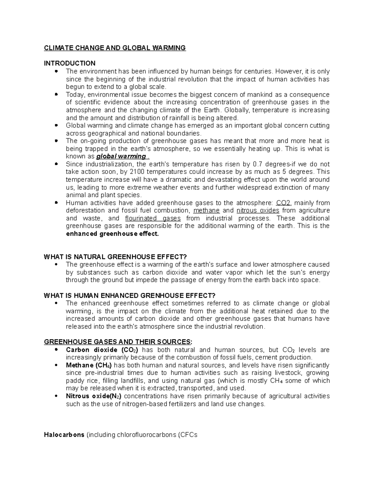 GEE1 Climate Change Global Warming - CLIMATE CHANGE AND GLOBAL WARMING ...