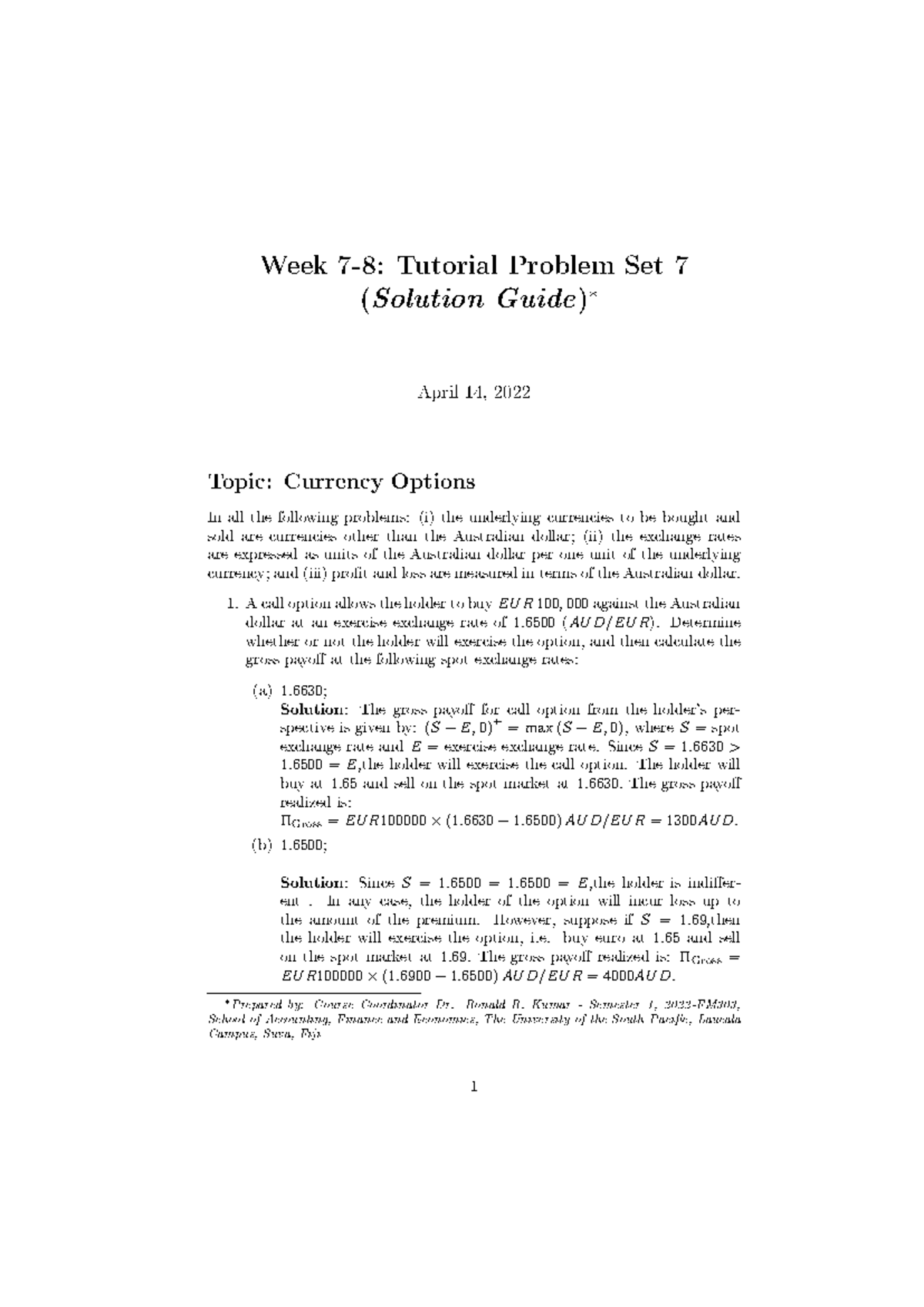 Tutorial Week 7 8 Pset 7 Solutions Week 7 8 Tutorial Problem Set 7 Solution Guide April 7952
