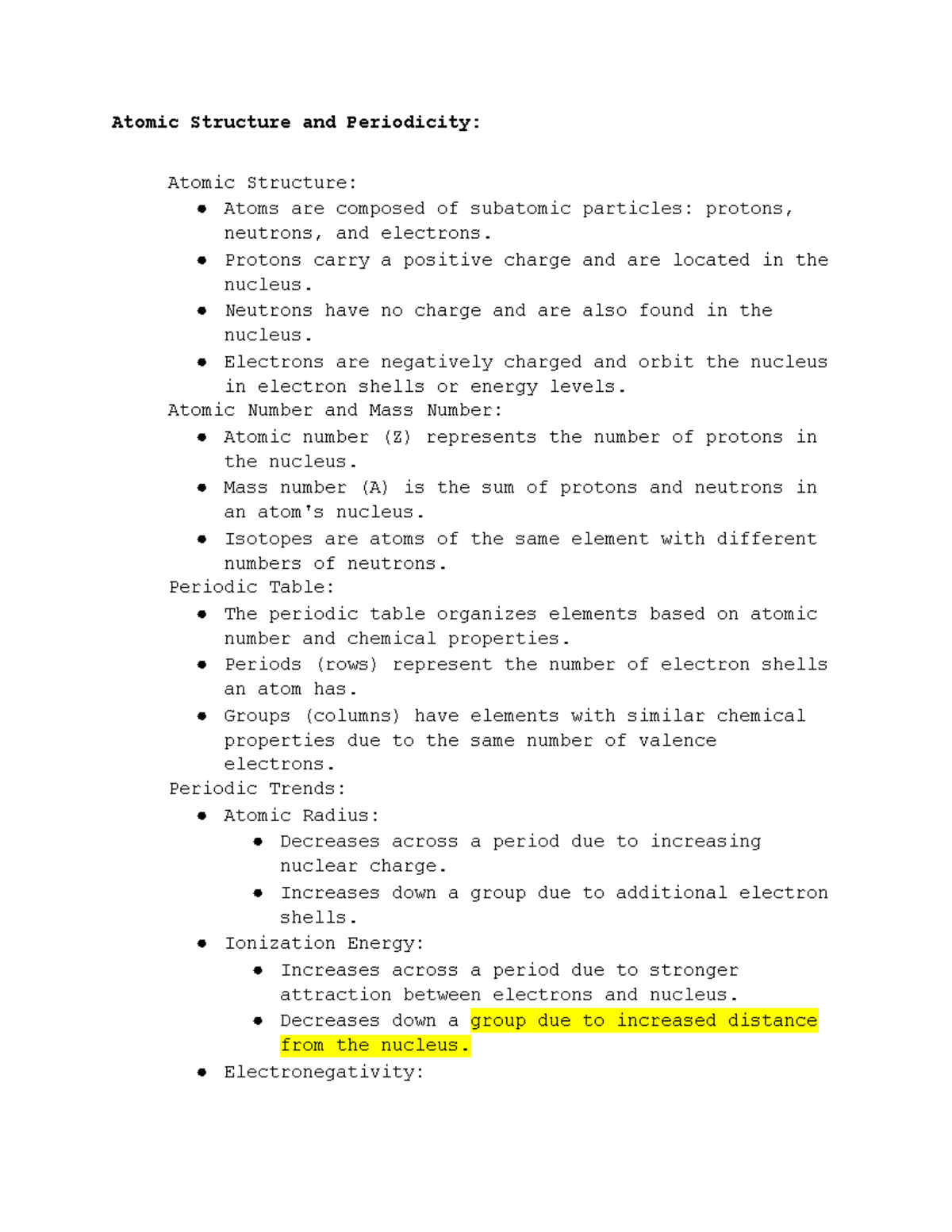 Chemical Bonding - Google Docs - Atomic Structure and Periodicity ...