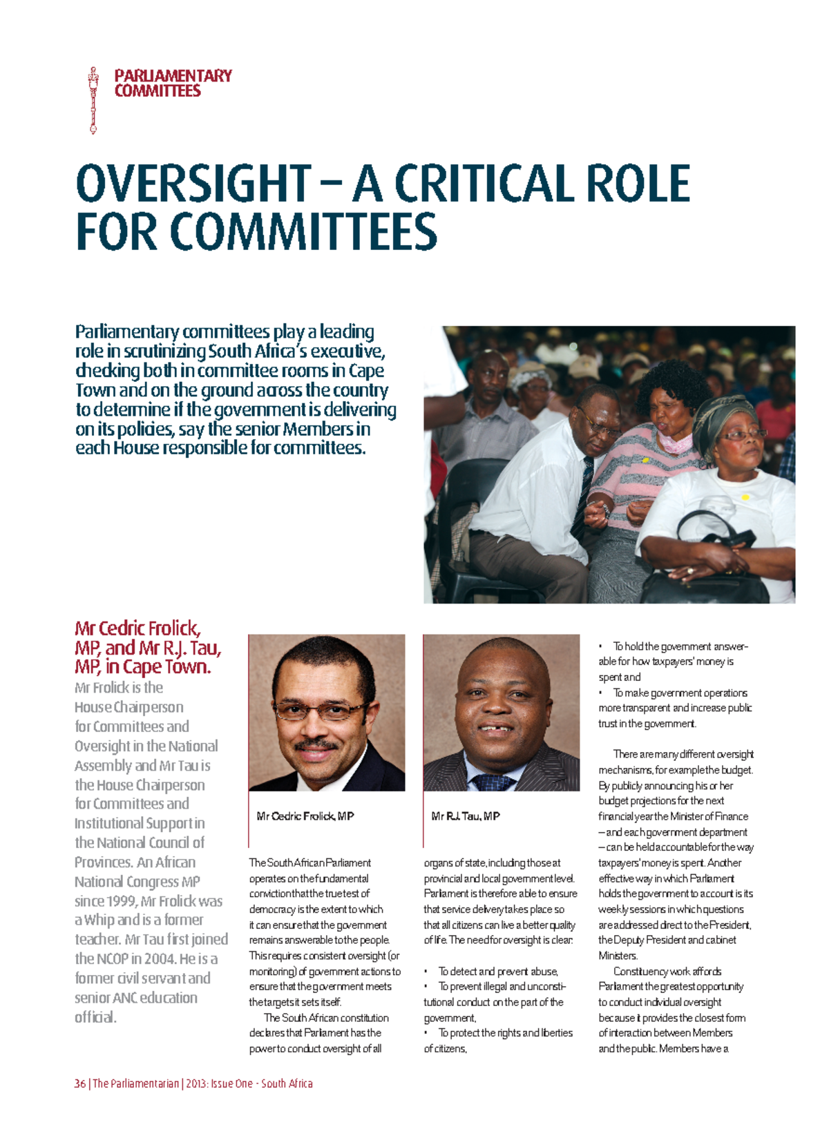 Oversight Committees - OVERSIGHT – A CRITICAL ROLE FOR COMMITTEES The ...