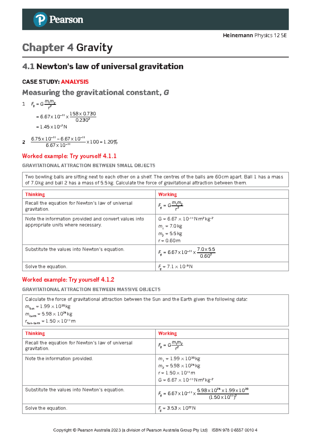 Hp12 ch4 fws - physics - Chapter 4 Gravity 4 Newton’s law of universal ...