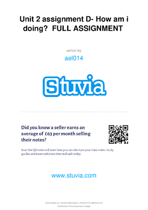 Unit 8 Assignment C sajbfjf - PP3SC - Reading - Studocu