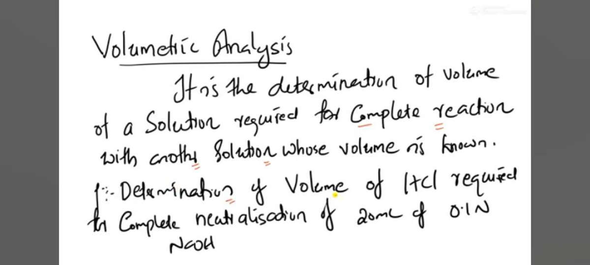 Volumetric analysis - Readings on life and nature - Studocu