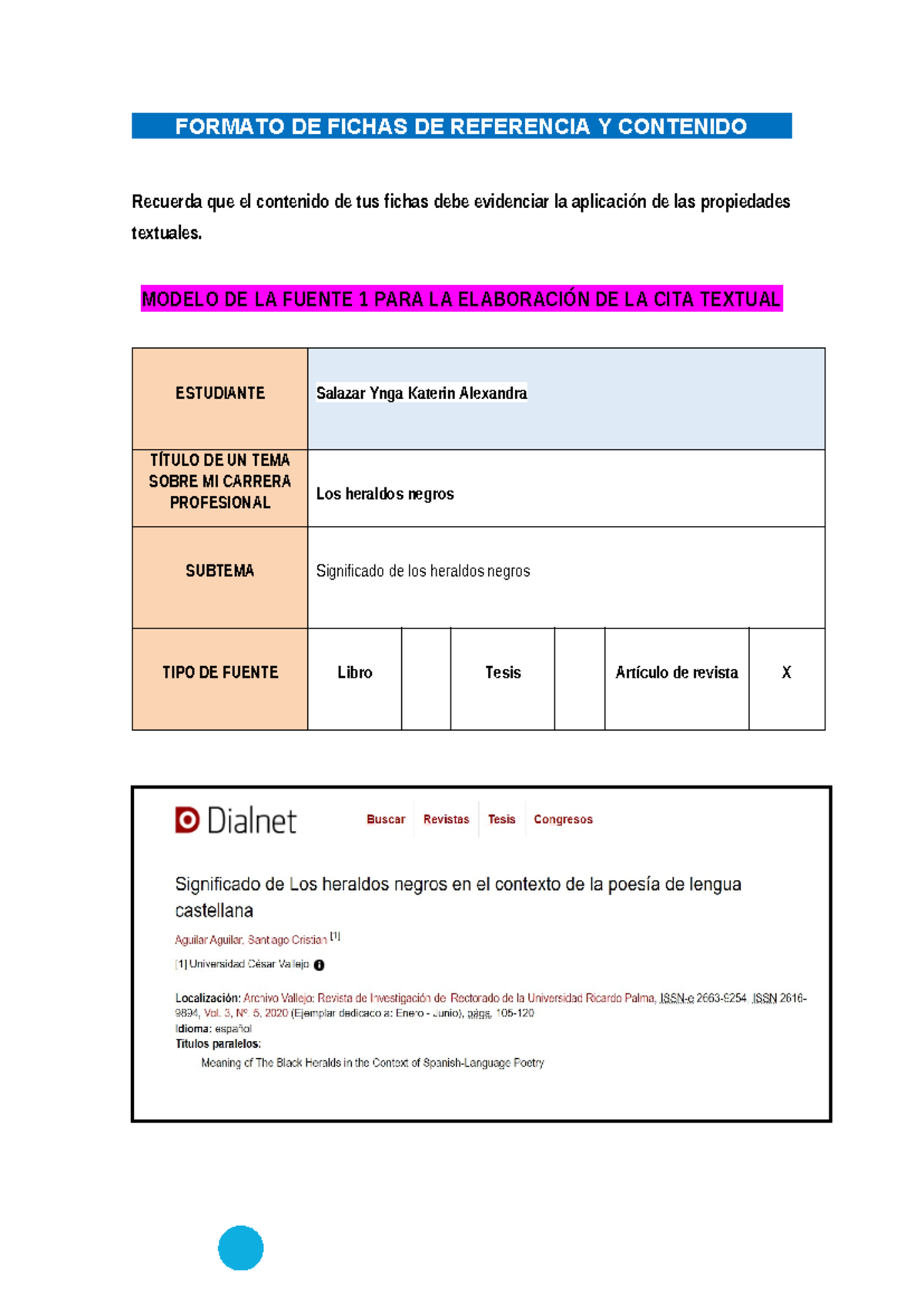 Formato PARA fichaje - Ficha textual y resumen - P FORMATO DE FICHAS DE REFERENCIA Y CONTENIDO ...