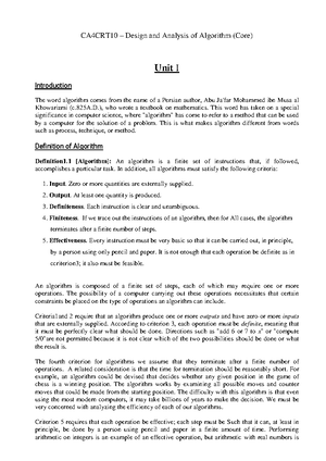 Algorithm Unit 2 - Unit II - DIVIDE-AND-CONQUER General Method Divide ...