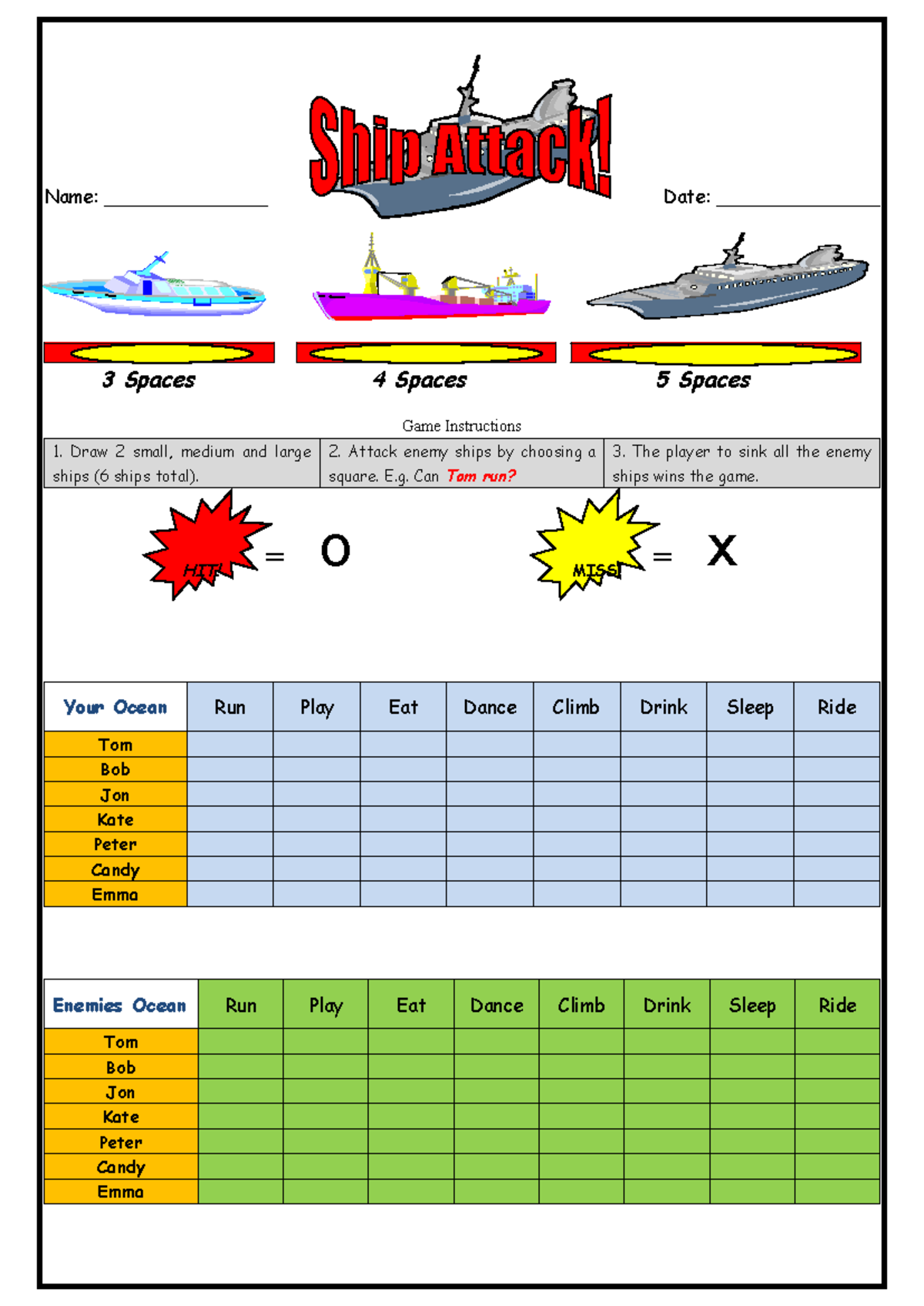 Battleshippresentsimple-1 - Name: ______________ Date ...