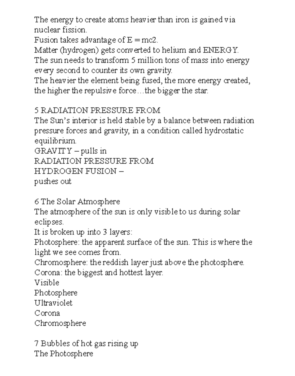 Sun Notes 2 - 2022 - The energy to create atoms heavier than iron is ...