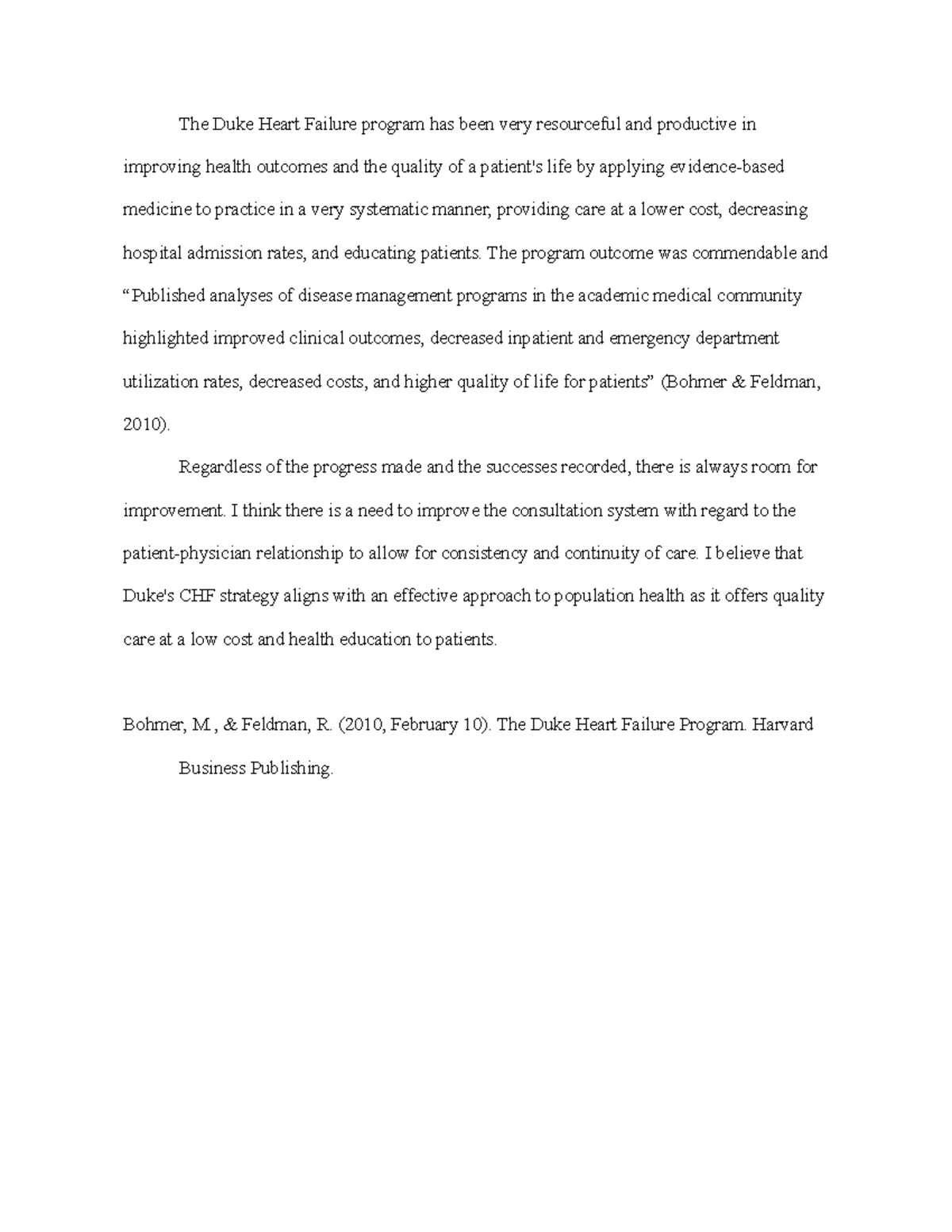 IHP 410 4-1 Discussion-Duke Heart Failure Program - The Duke Heart ...