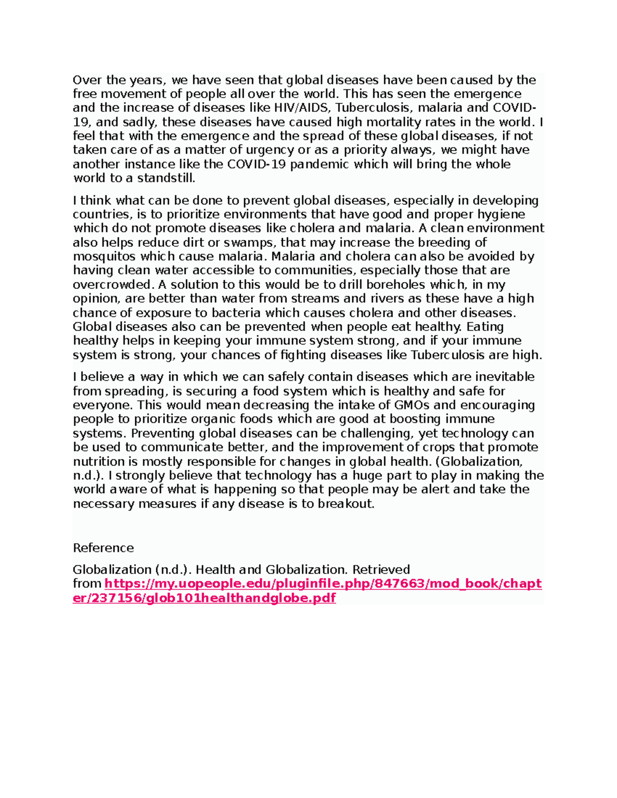 Effects OF Global Diseases - Over the years, we have seen that global ...