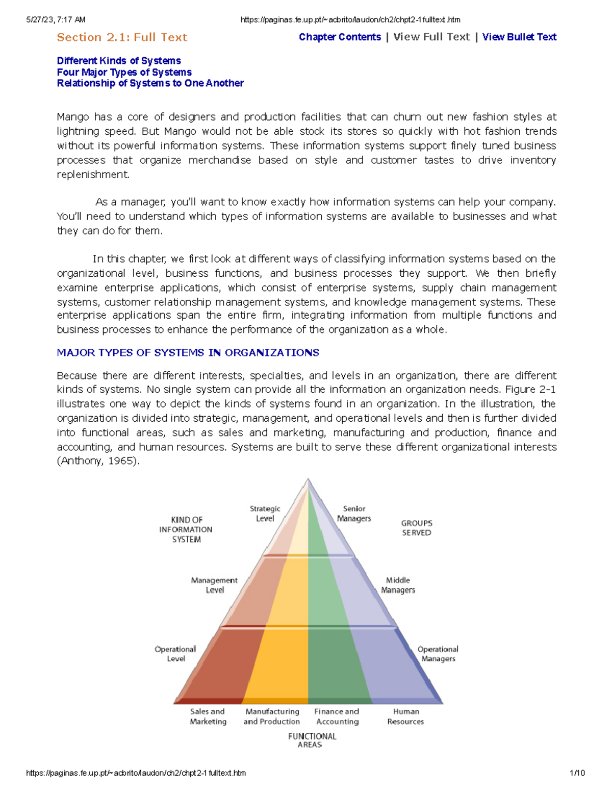 Different Kinds of Systems - Section 2: Full Text Chapter Contents ...