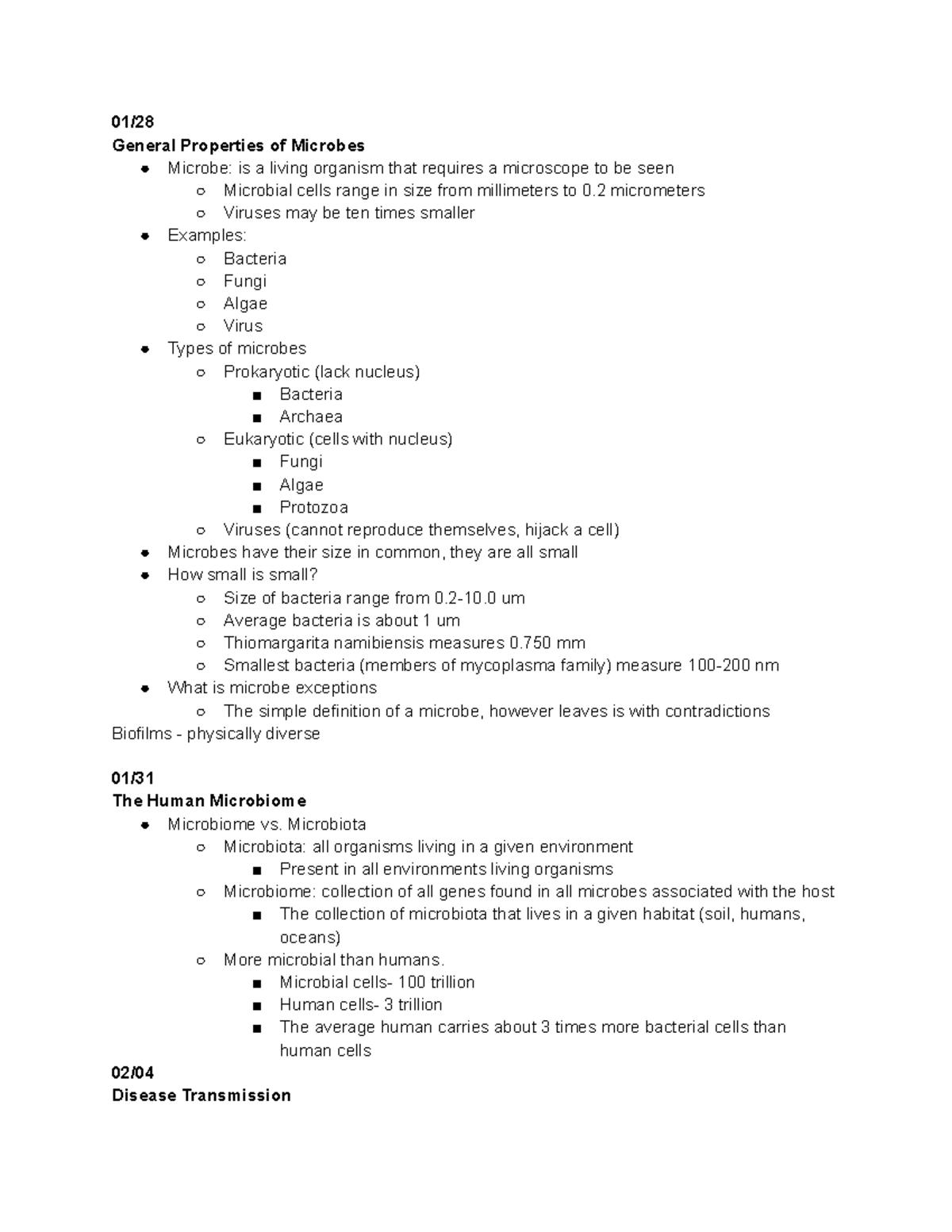 Public Health - Class notes from entire semester. - 01/ General ...