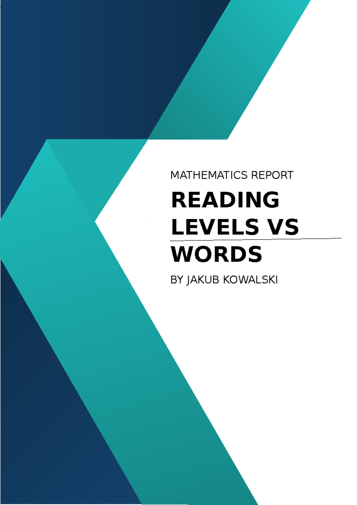 Example - FIA2 - Mathematical Report - \ MATHEMATICS REPORT READING ...