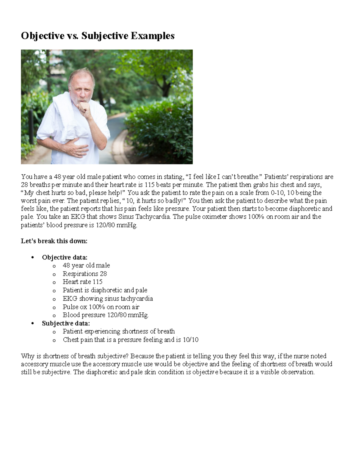 Subjective objective examples KEY - Objective vs. Subjective Examples ...